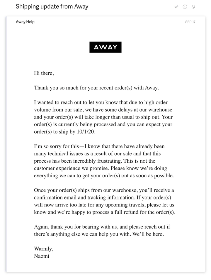 How To Communicate Delivery Delays 7 Excellent Email Examples Wonderment